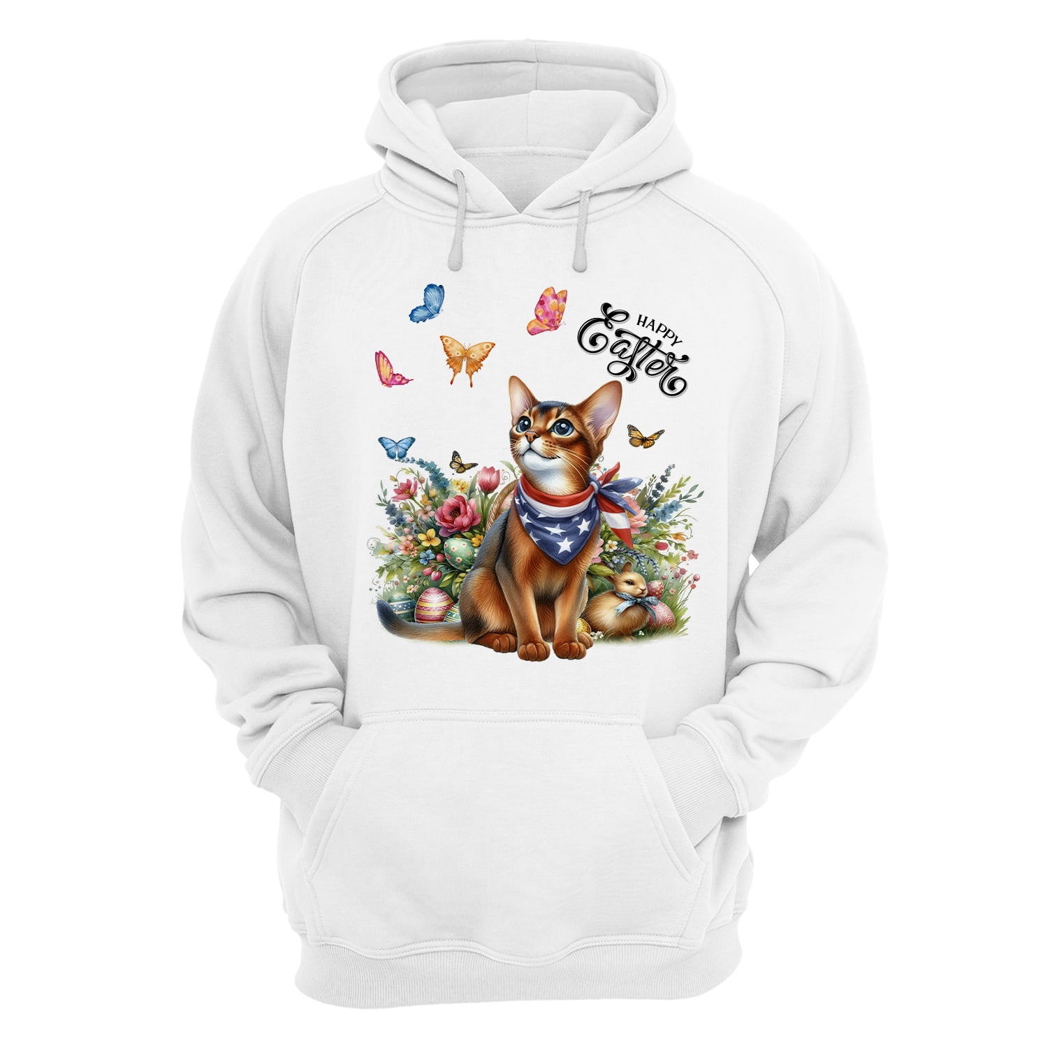 Abyssinian Celebrates Spring and Enjoys a Happy Easter Hoodie Unisex ...