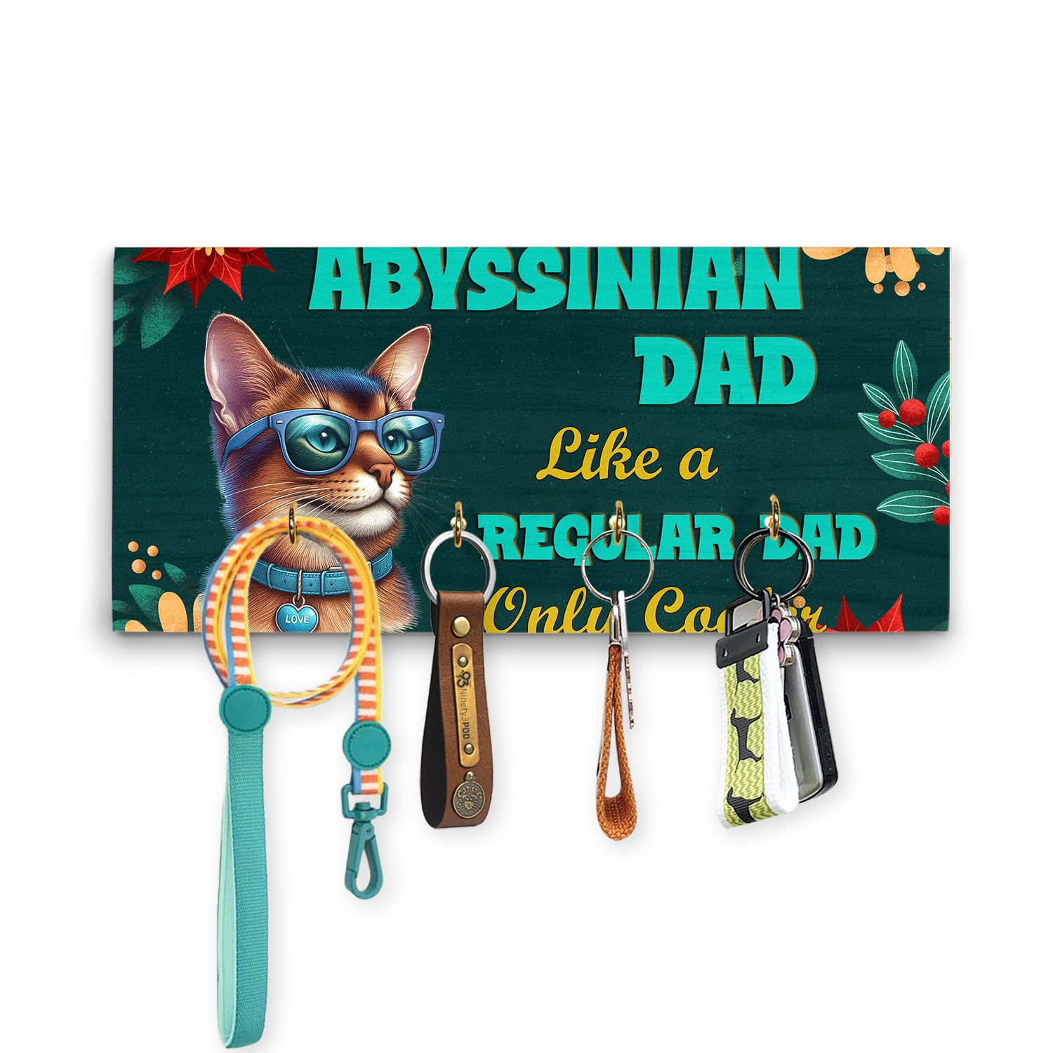 Abyssinian Dad Like a Regular Dad Only Cooler Happy Father's Day Wood ...