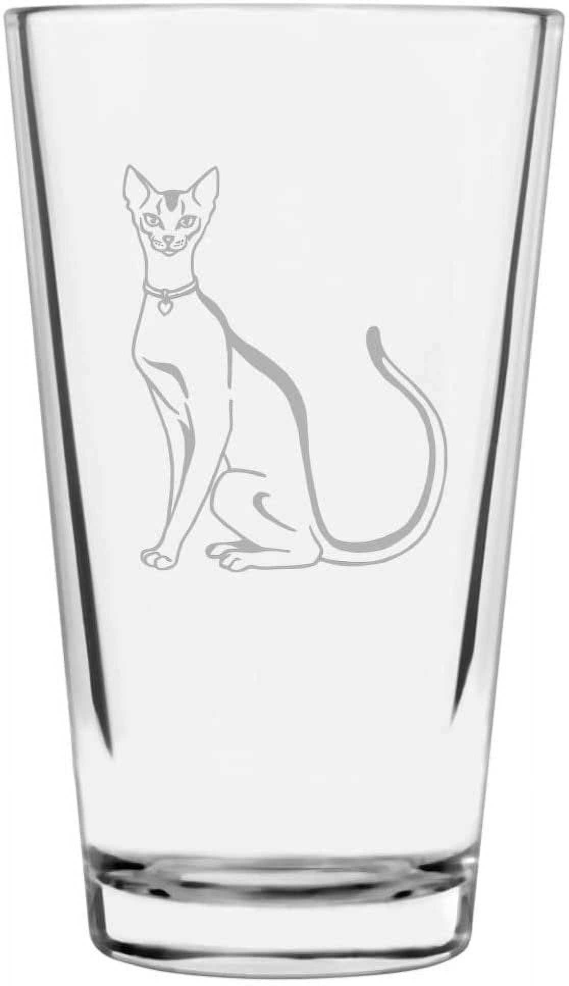 Abyssinian Full Body Cat Themed Etched 16oz Libbey Pint Glass - Walmart.com