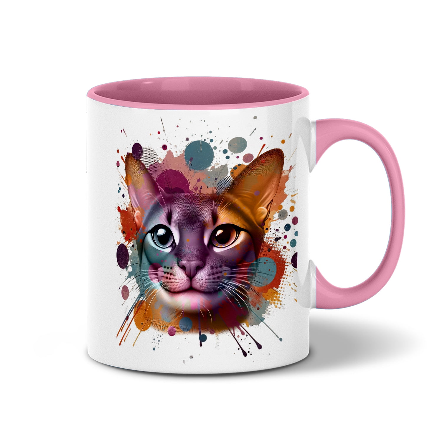 Abyssinian Portrait Watercolor Vintage Retro Styles 11oz Accent Two ...