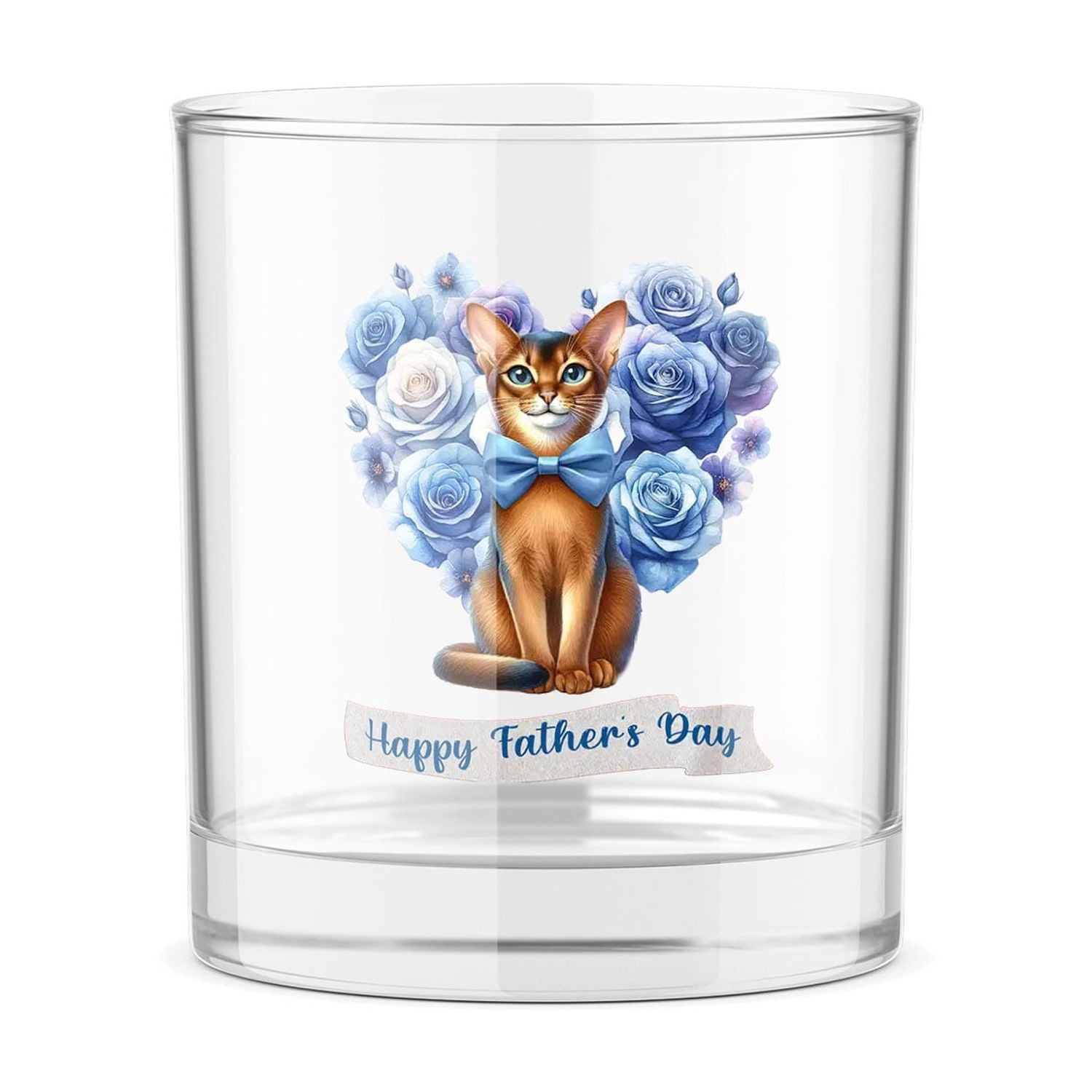 Abyssinian Proud Dad Happy Father's Day 11oz Whiskey Glass Mug Cat ...