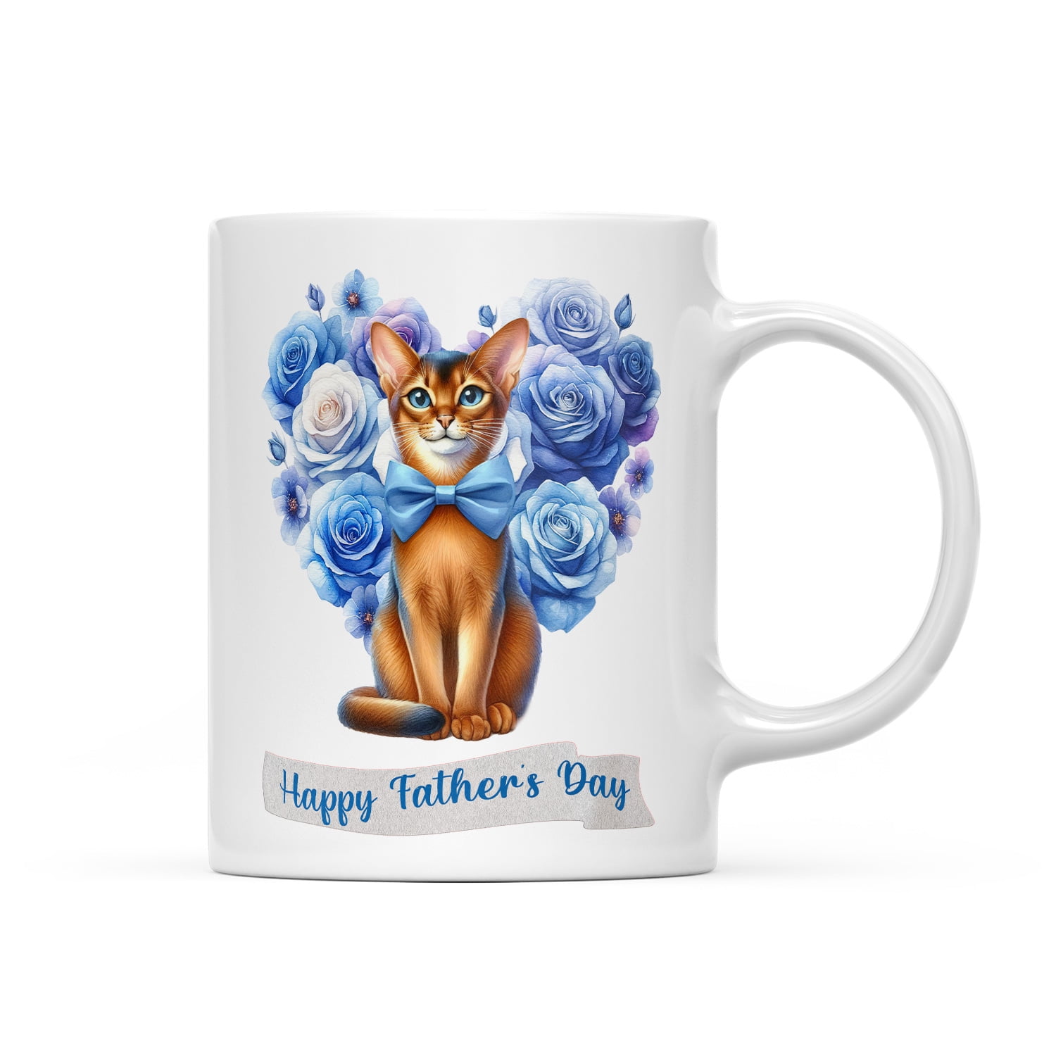 Abyssinian Proud Dad Happy Father's Day Mug Cat Lover Kitten Owner ...