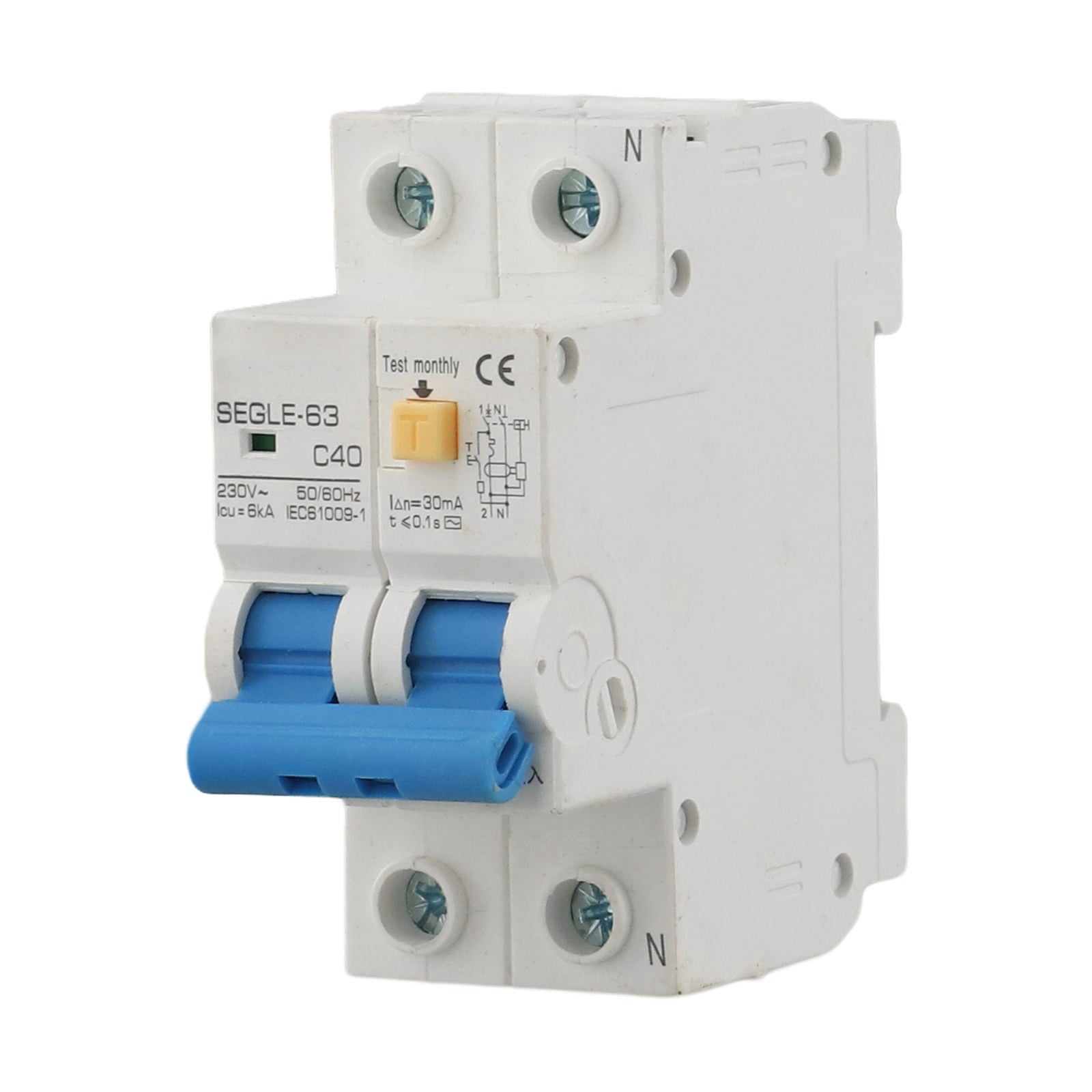 Ac 230V 1P+N Rcbo Leakage Circuit Breaker With Overload Leakage ...
