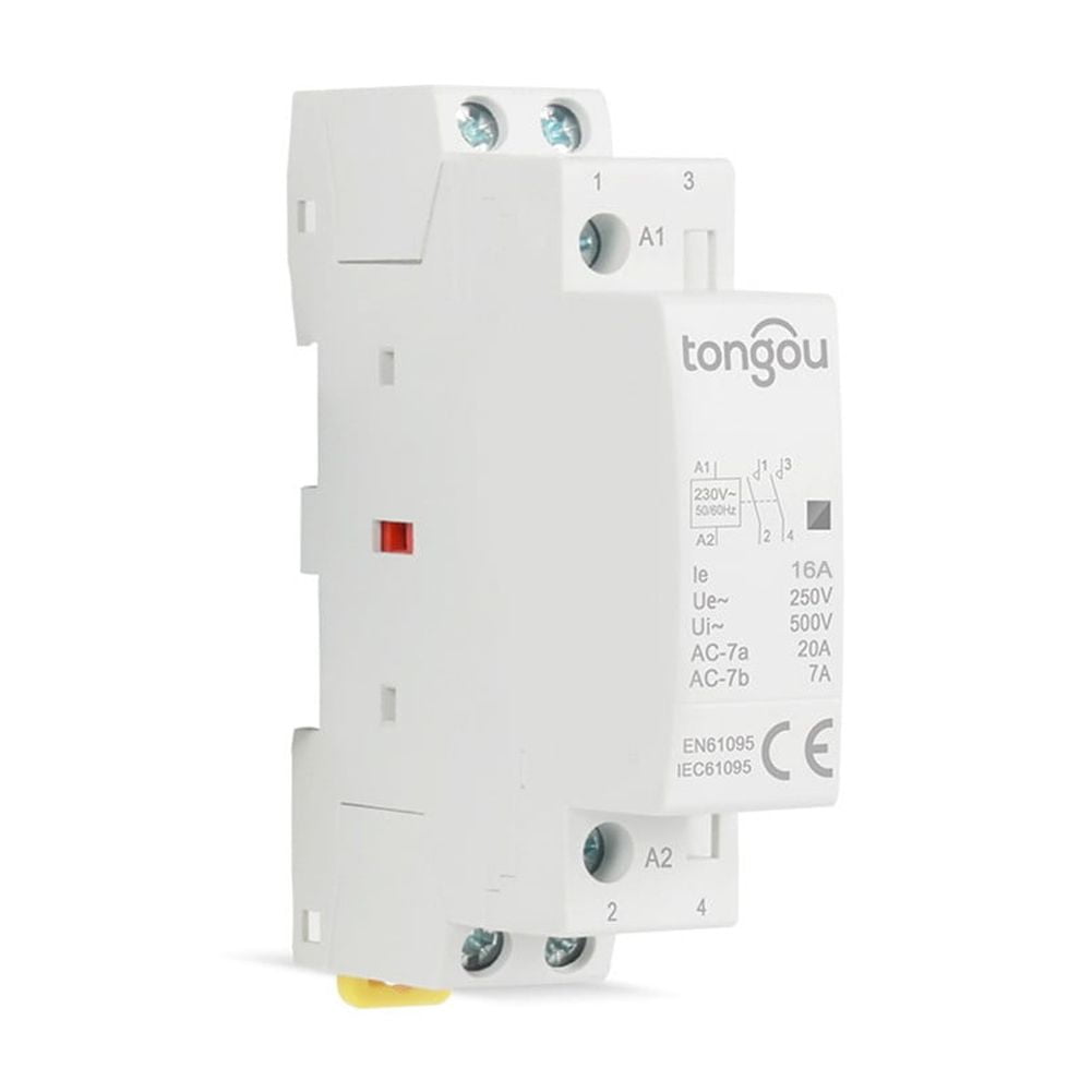 Ac Contactor 2 Pole 2No Circuit Control 35mm Din Rail Mount (Ac 230V ...