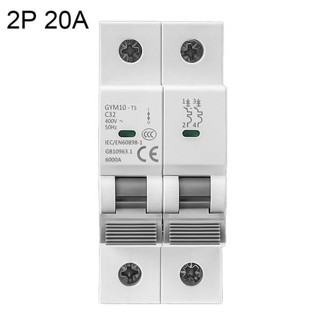 Ac Mini Circuit Breaker Mcb 2Pole 6/10/16/20/25/32/40/50/63A 6Ka Curves Switch,20A - Walmart.com