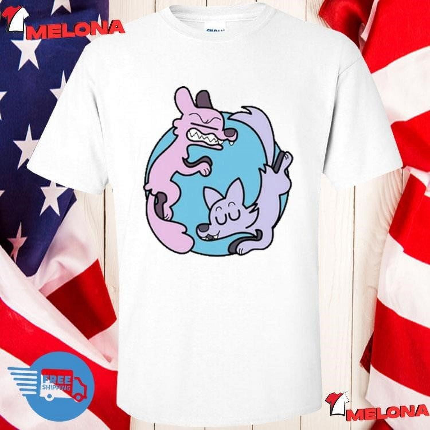 Ac Stuart Two Wolves Shirt - Walmart.com