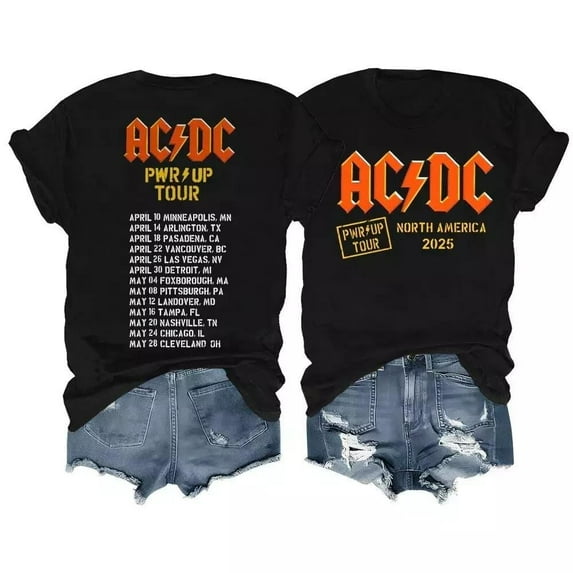 Ac.dc North American 2025 T-Shirt, Ac.dc Rock Music Band Tee, Concert ...