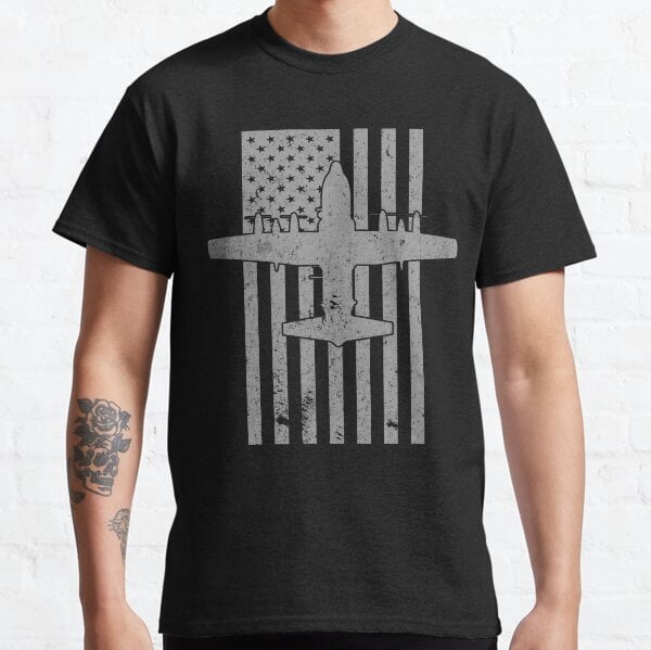 Ac130 Spectre Gunship Airplane Vintage Flag Design Classic T-shirt ...