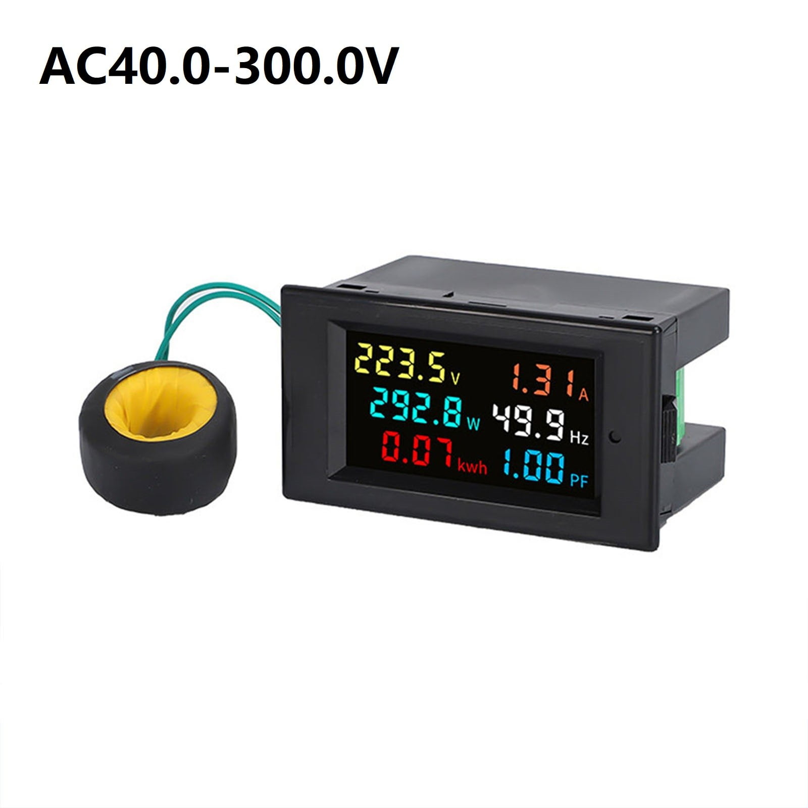 Ac40-300V 100A Digital Volt Amp Watt Detector Voltage Current Power ...
