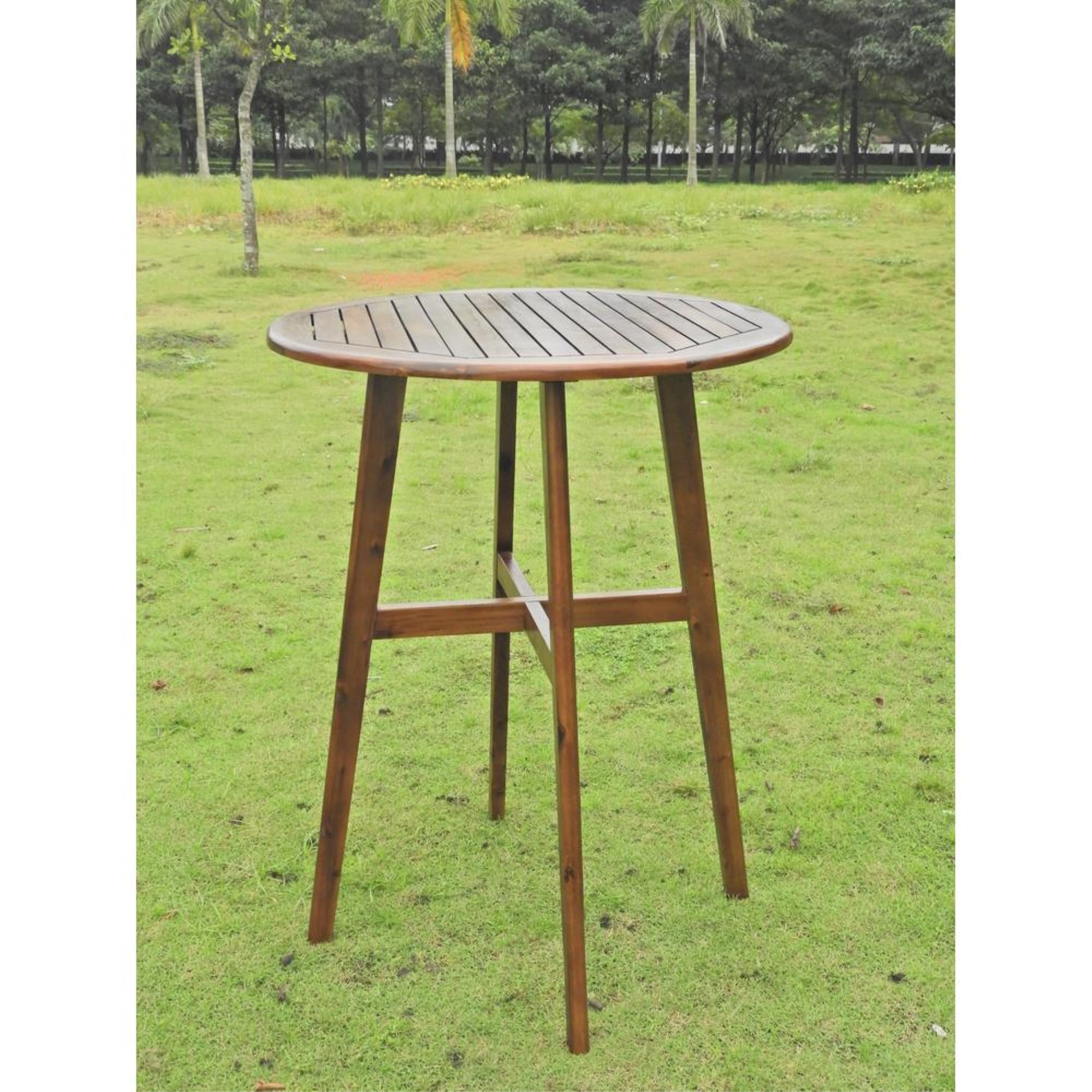 Acacia 32-inch Round Bar Height Table, stain - Walmart.com