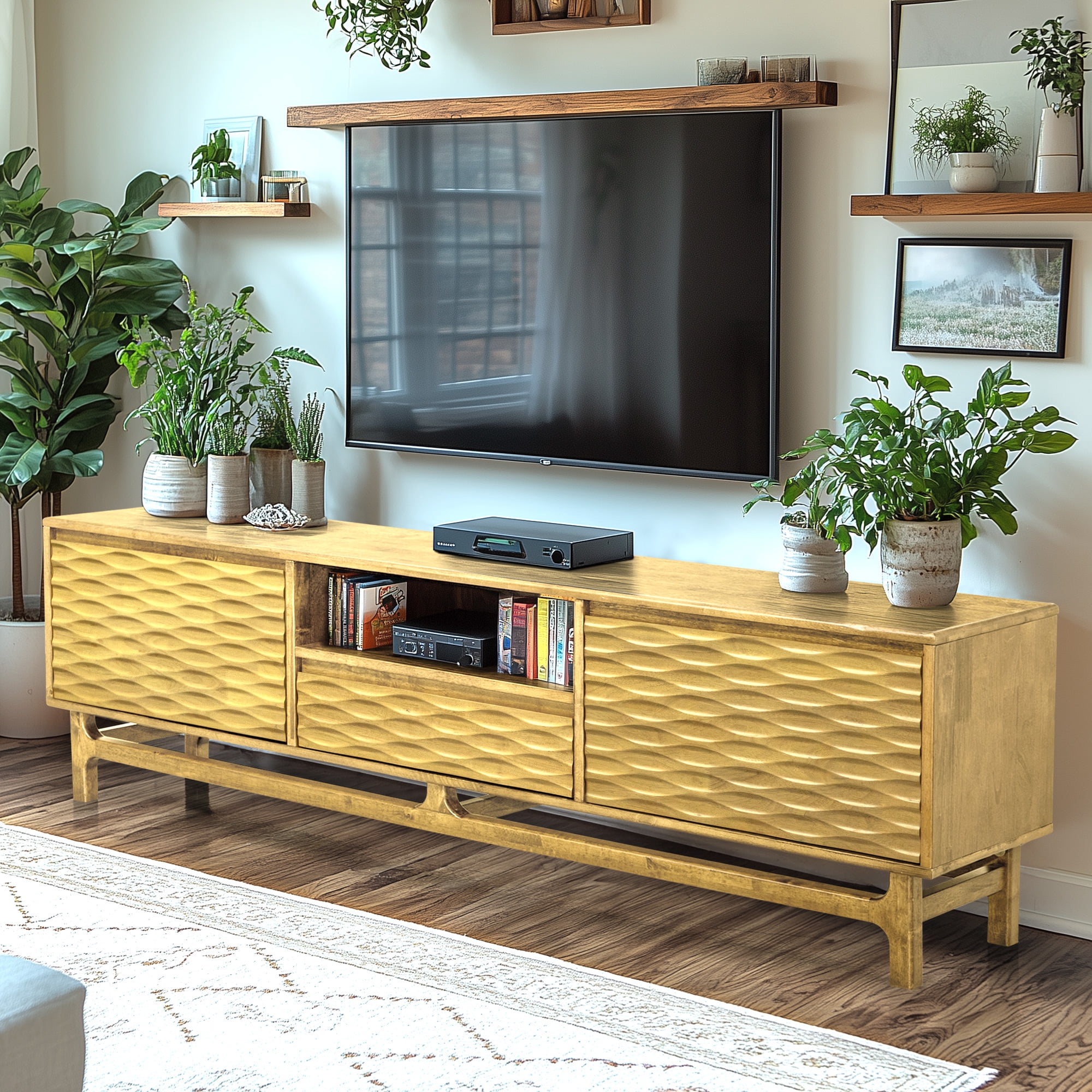 Acacia Elara TV Stand for TVs up to 75" Media Console Entertainment ...
