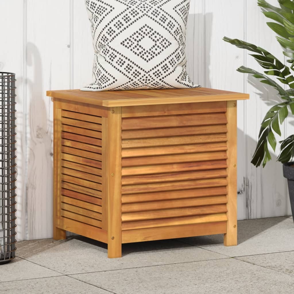 Acacia Garden Storage Box with Louver, Weather-Resistant, Spacious 23 ...