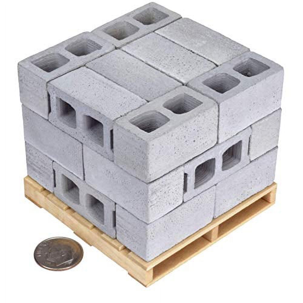 Acacia Grove Mini Cinder Blocks with Pallet, 1/12 Scale (48 Pack ...