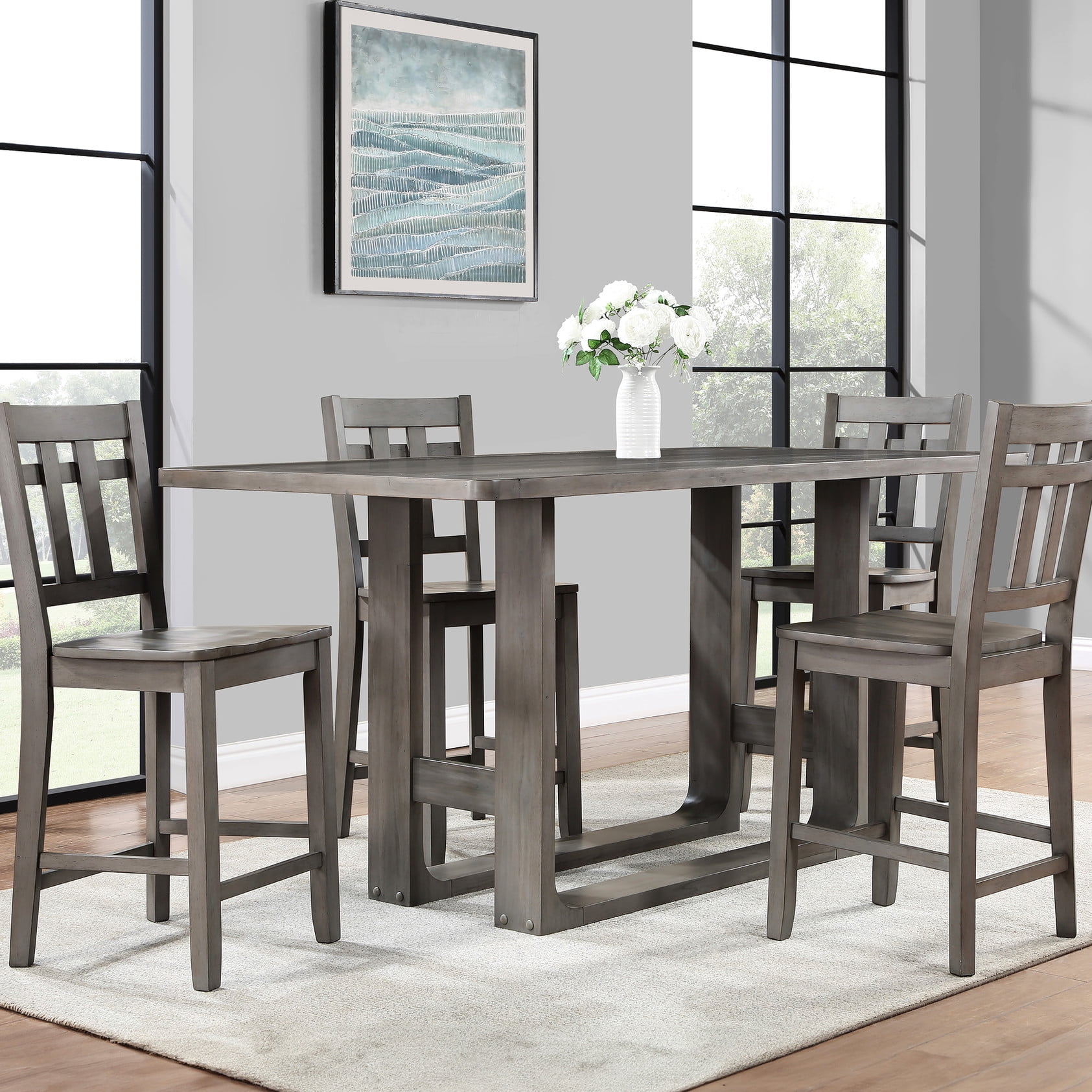 Acacia Hardwood and Engineered Wood | Rounded Sled Base Table Design ...
