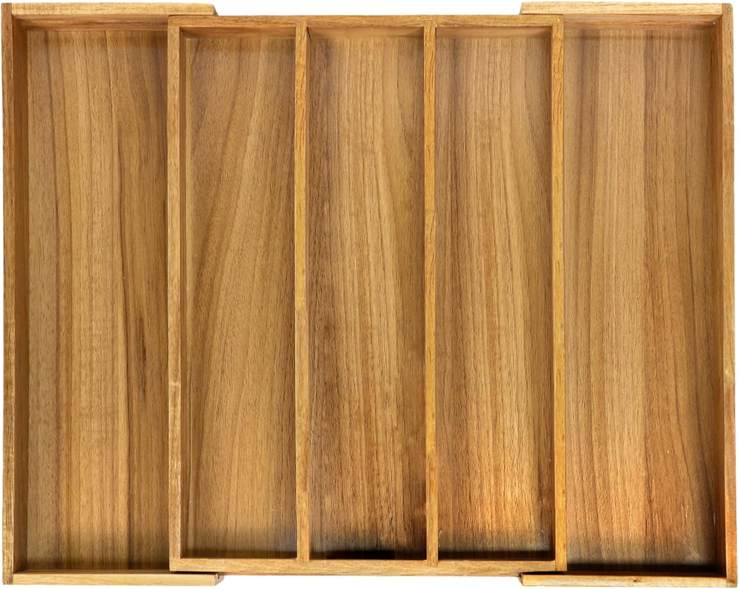 Acacia Kitchen Silverware Organizer, Cutlery Drawer Organizer with 5 ...