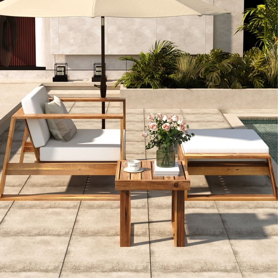Acacia Wood Balcony Lounge Set | Timeless Design, Blends Seamlessly ...