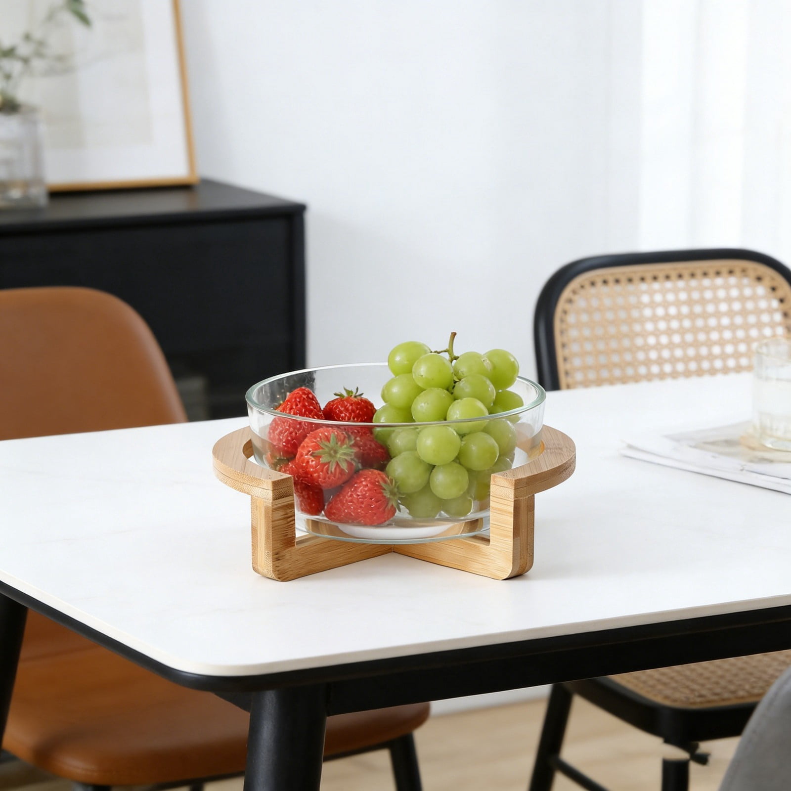 Acacia Wood Bowl Holder Stand, Salad Bowl Stand , Wooden Fruit Bowl ...