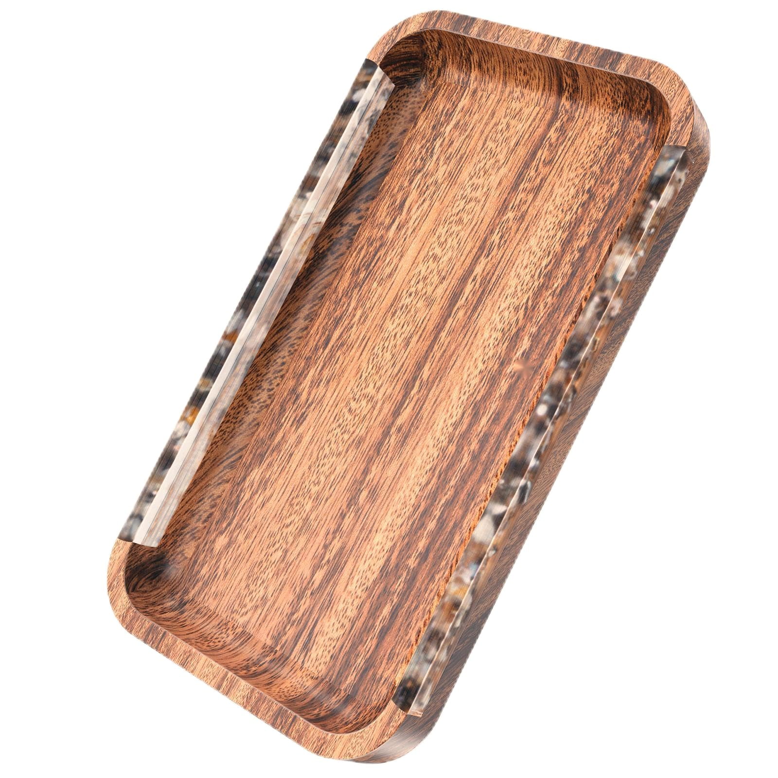 Acacia Wood Charcuterie Board and Serving Tray with Shell Inlay ...