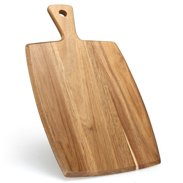 Acacia Wood Cutting Board with Handle Best Wooden Charcuterie Boards ...
