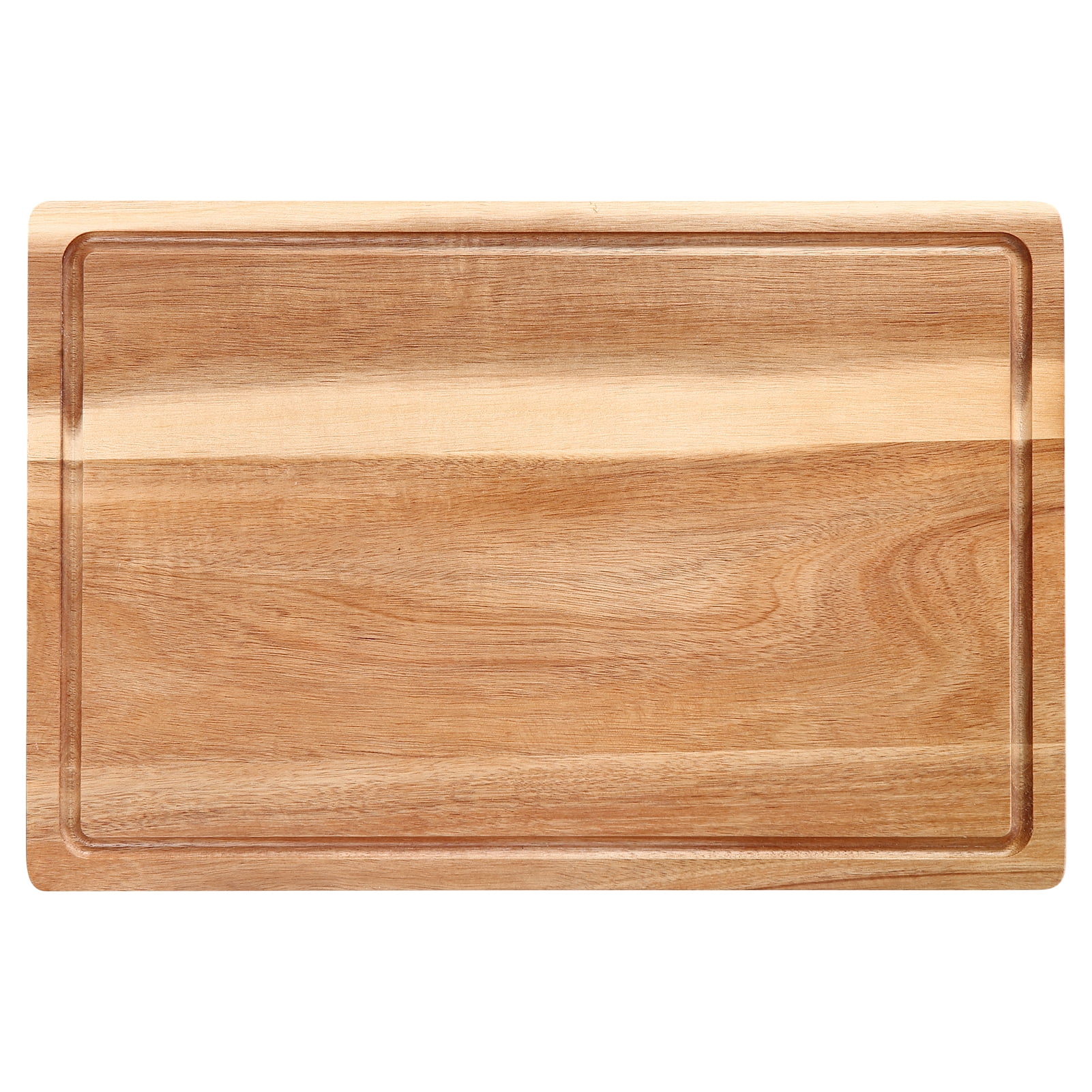 Acacia Wood Cutting Board for Kitchen, 18'' x 12'' Large Butcher Block ...