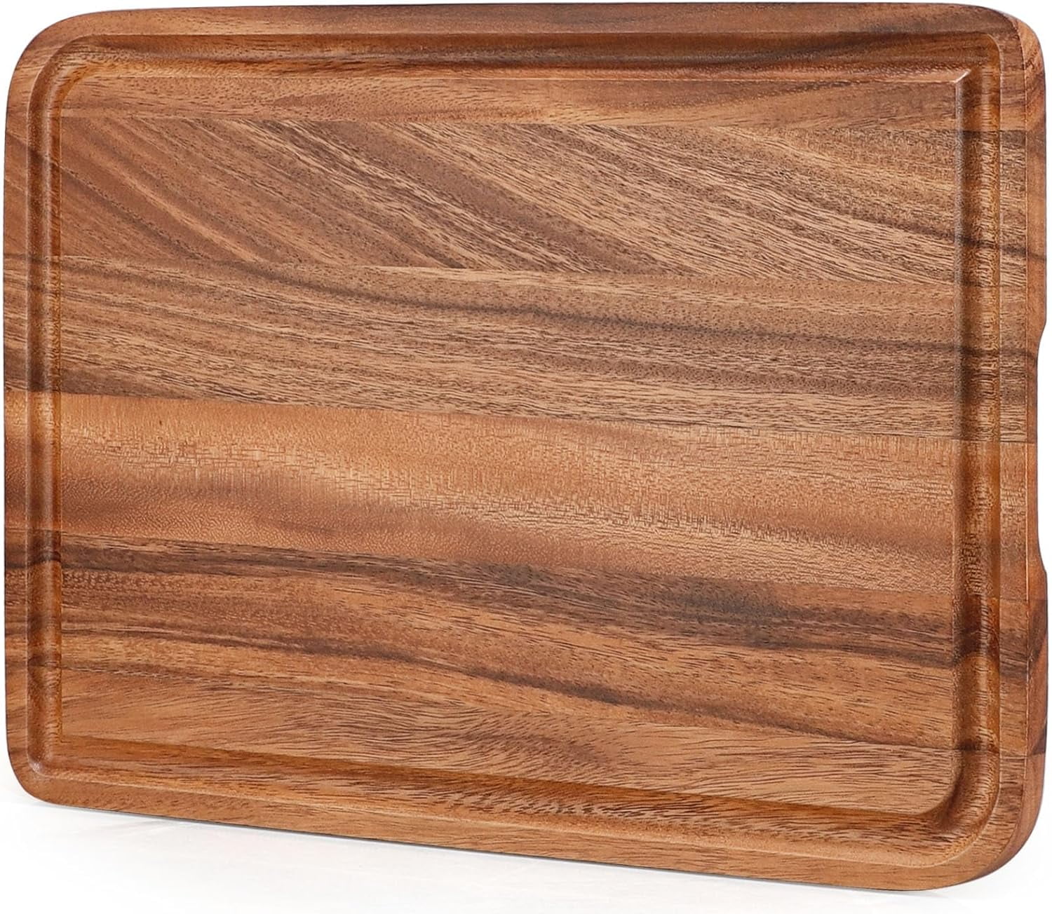 Acacia Wood Cutting Board for Kitchen - Organic Wooden Chopping Serving ...