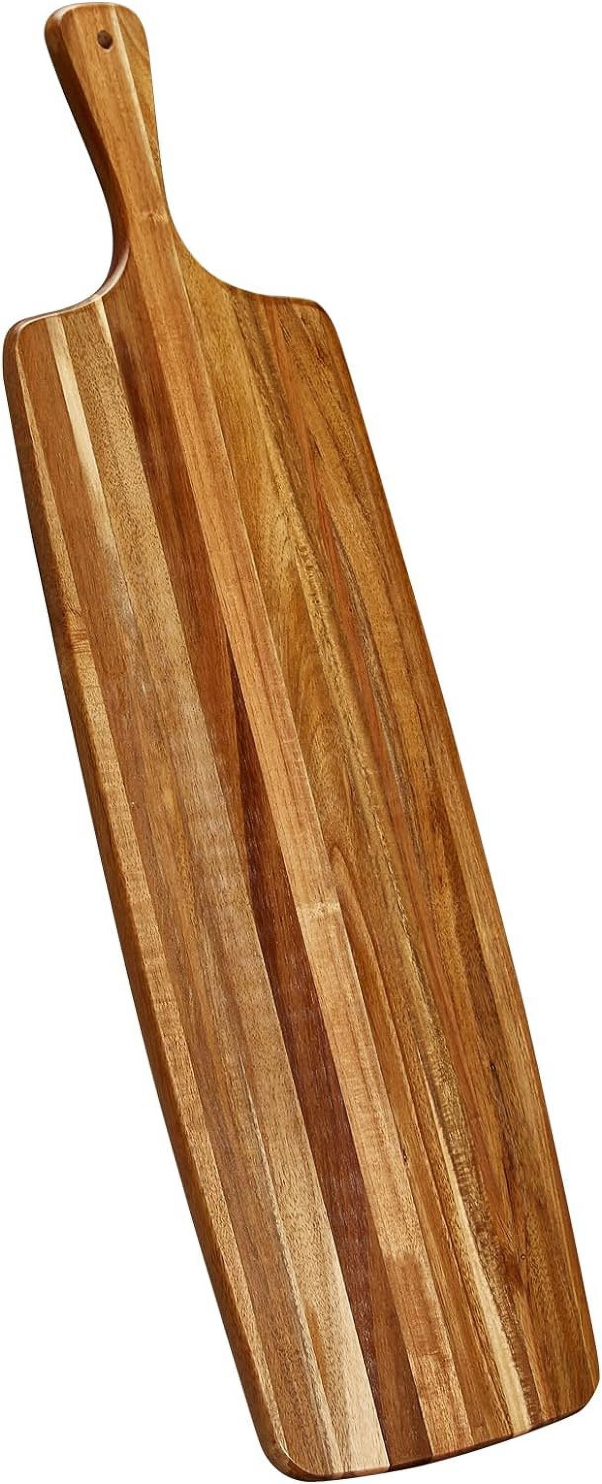 Acacia Wood Cutting Board and Large Charcuterie Board with Handle ...
