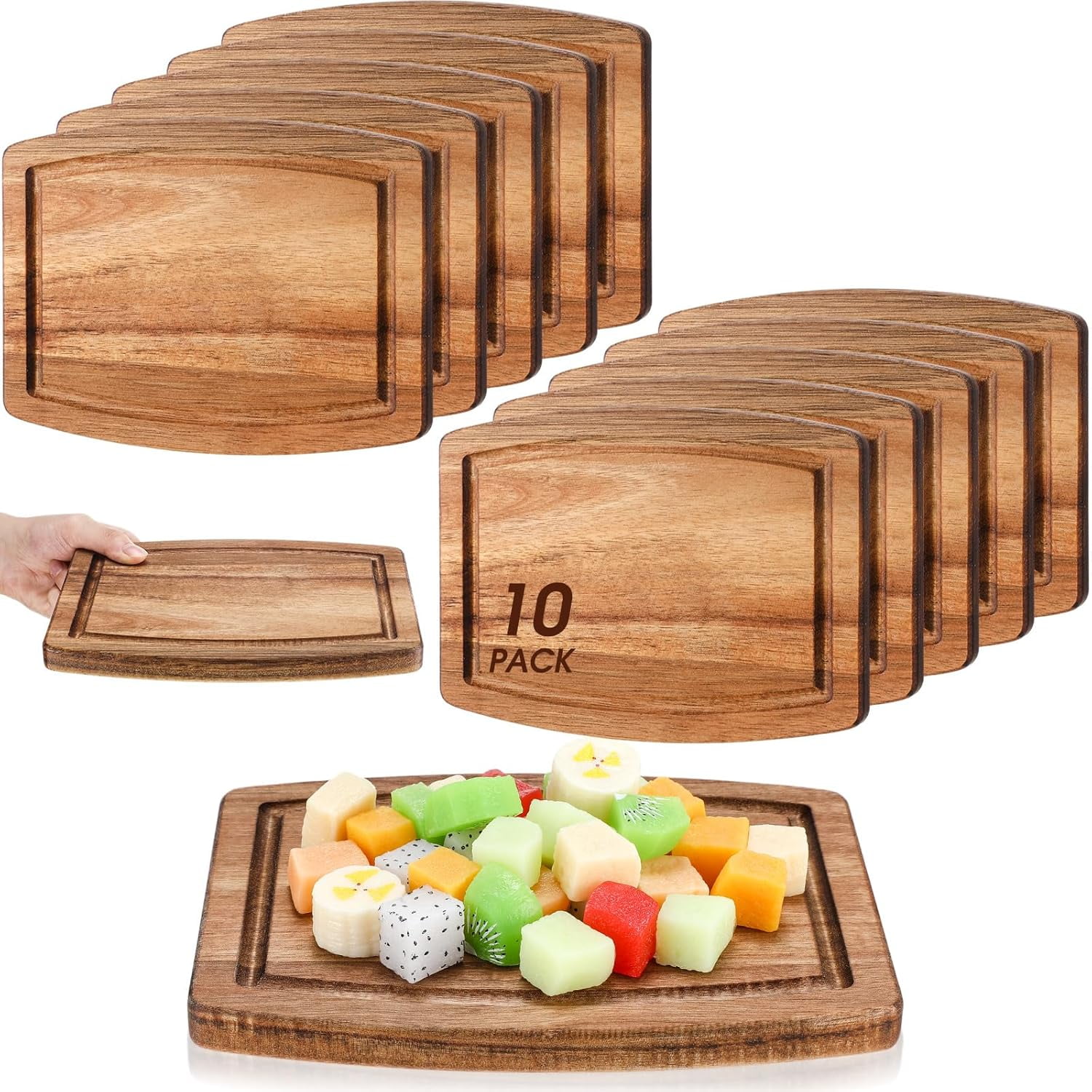 Acacia Wood Cutting Boards Bulk for Laser Engraving Wooden Dinner ...