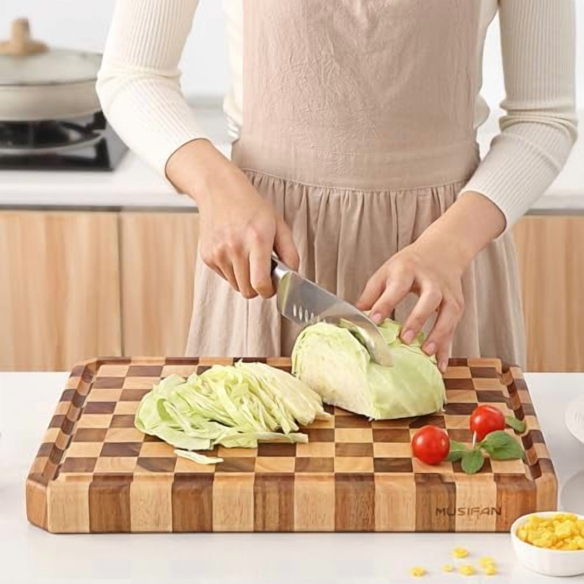 Acacia Wood Cutting Boards for Kitchen-Large Wooden Cutting Boards for ...