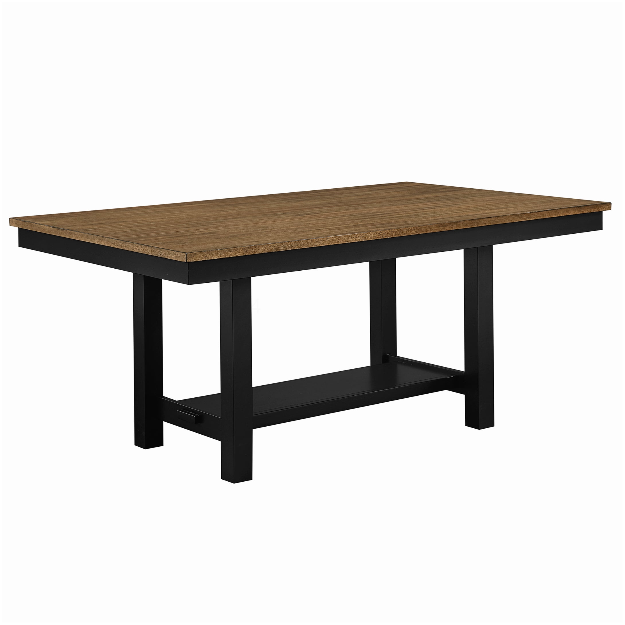 Acacia Wood Dining Table, 6-Seater Modern Farmhouse Table with Lower ...
