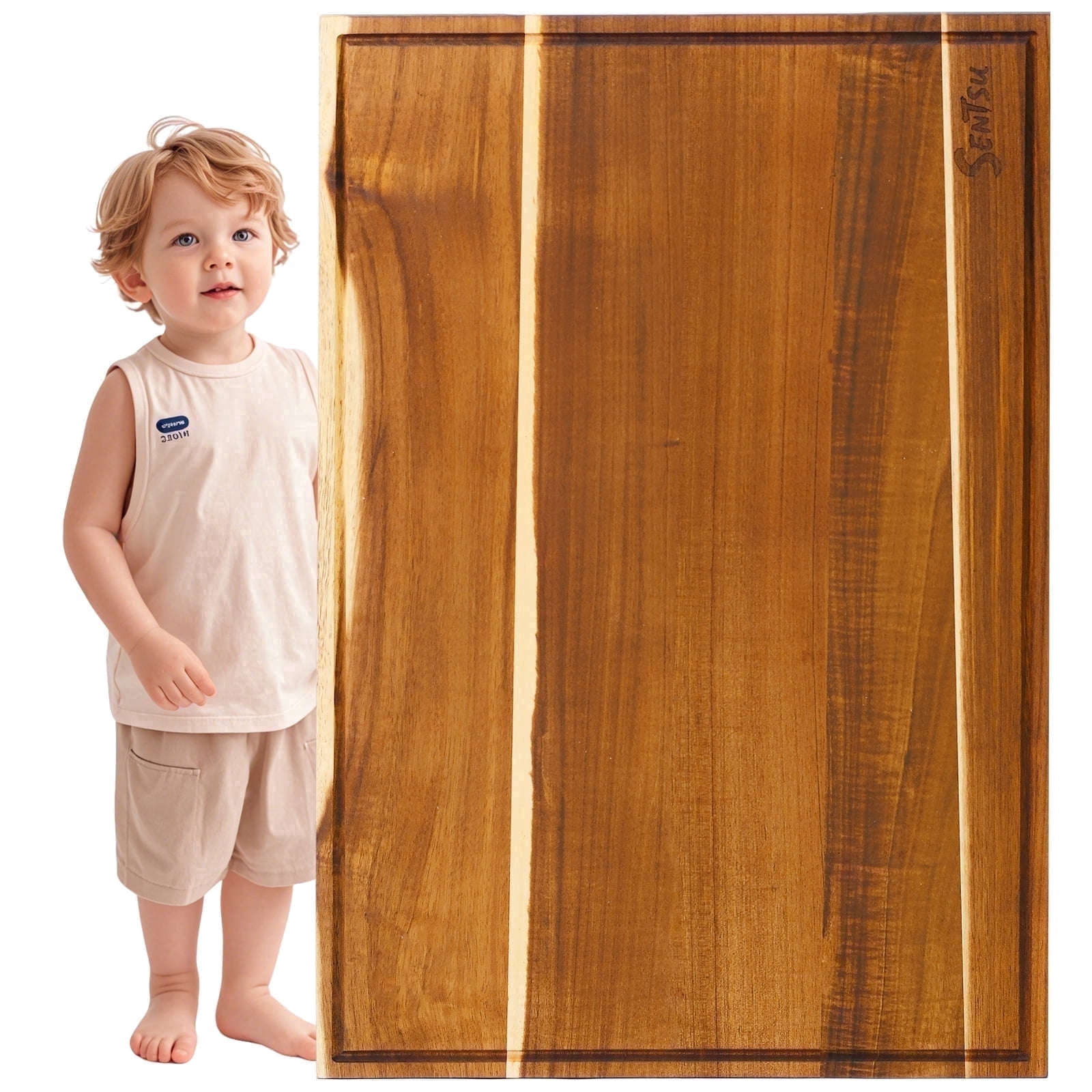 Sentsu 30x20 Acacia Wood Cutting Board, Extra Large Wooden Butcher ...