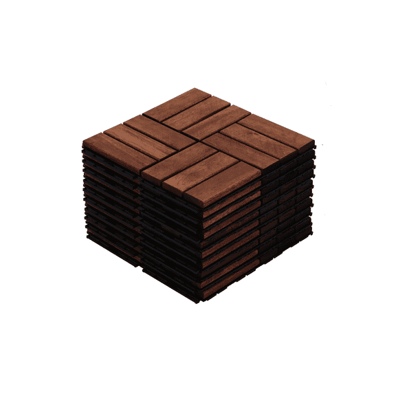 10 PCS Interlocking Deck Tiles, Checker Pattern, 12" x 12" Square ...