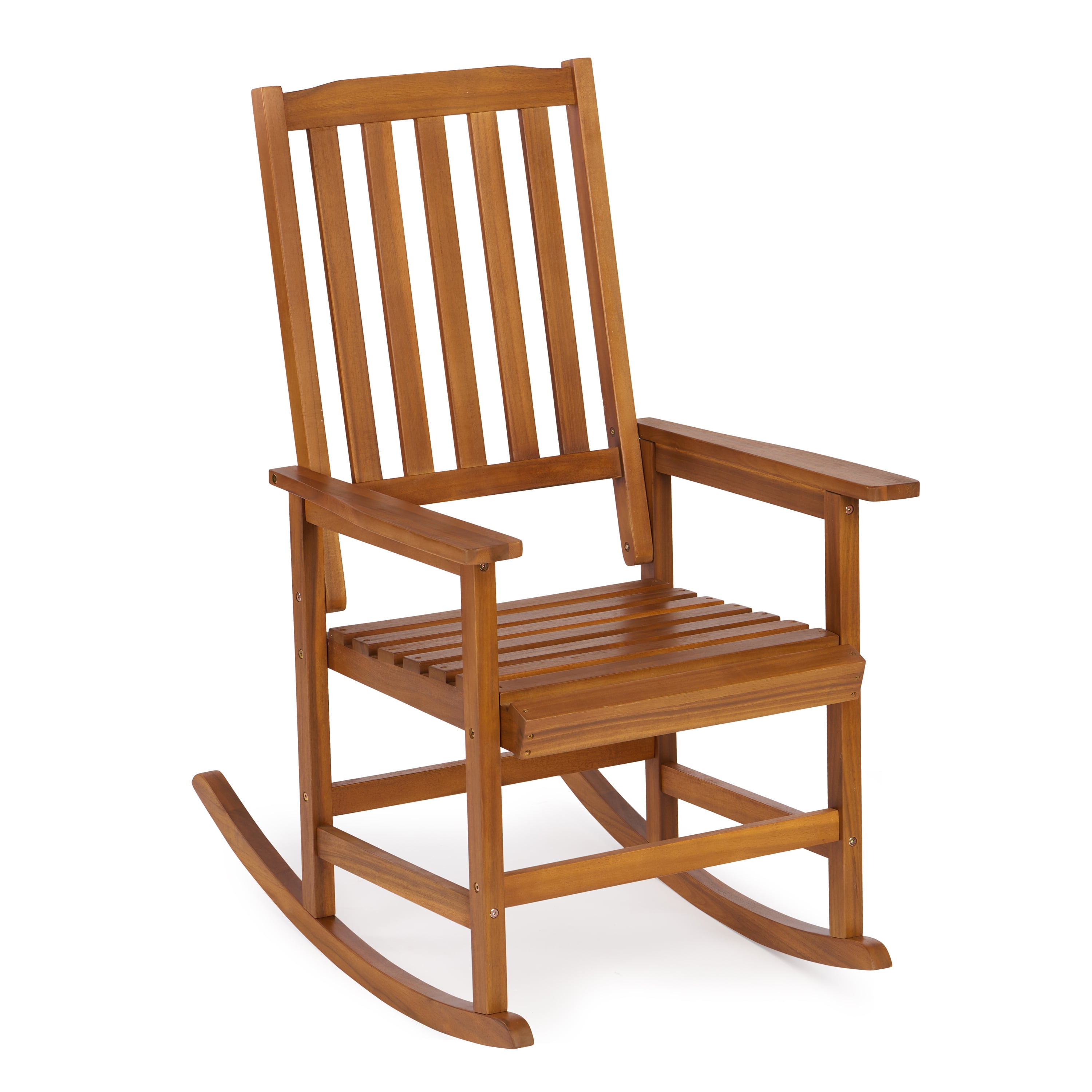 Acacia Wood Outdoor Rocking Chiar, Patio Rocker for Front Porch, Deck ...