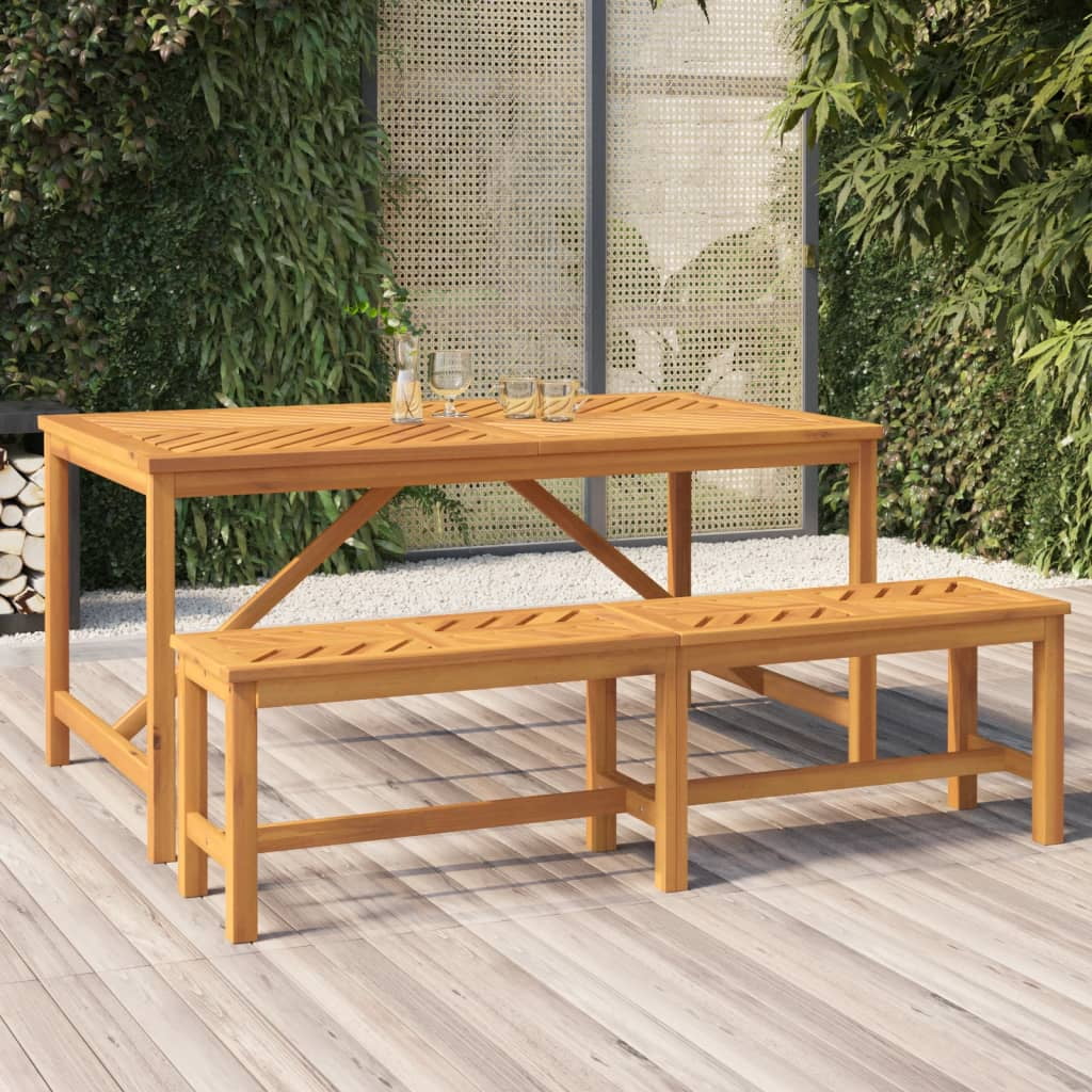Acacia Wood Patio Bench 59.1 - Durable Outdoor Seating, Weather ...