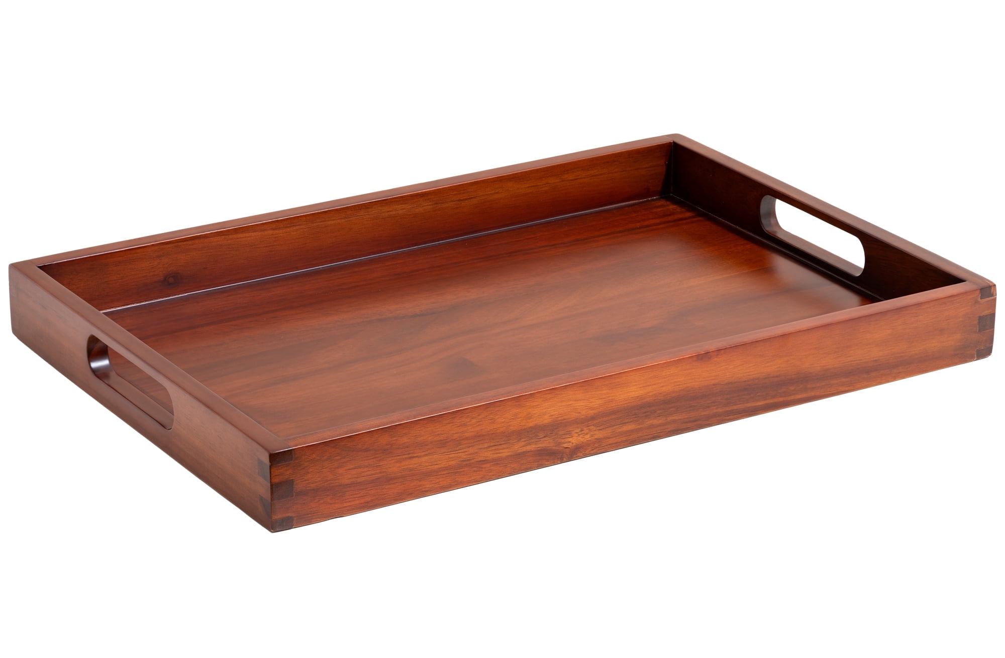 Home Redefined Serving Tray With Handles Acacia Wood 17.5 x 12 Inch ...