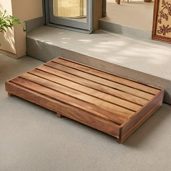 Acacia Wood Step Platform (25'' L x 16'' W x 3.8'' H, No Assembly ...