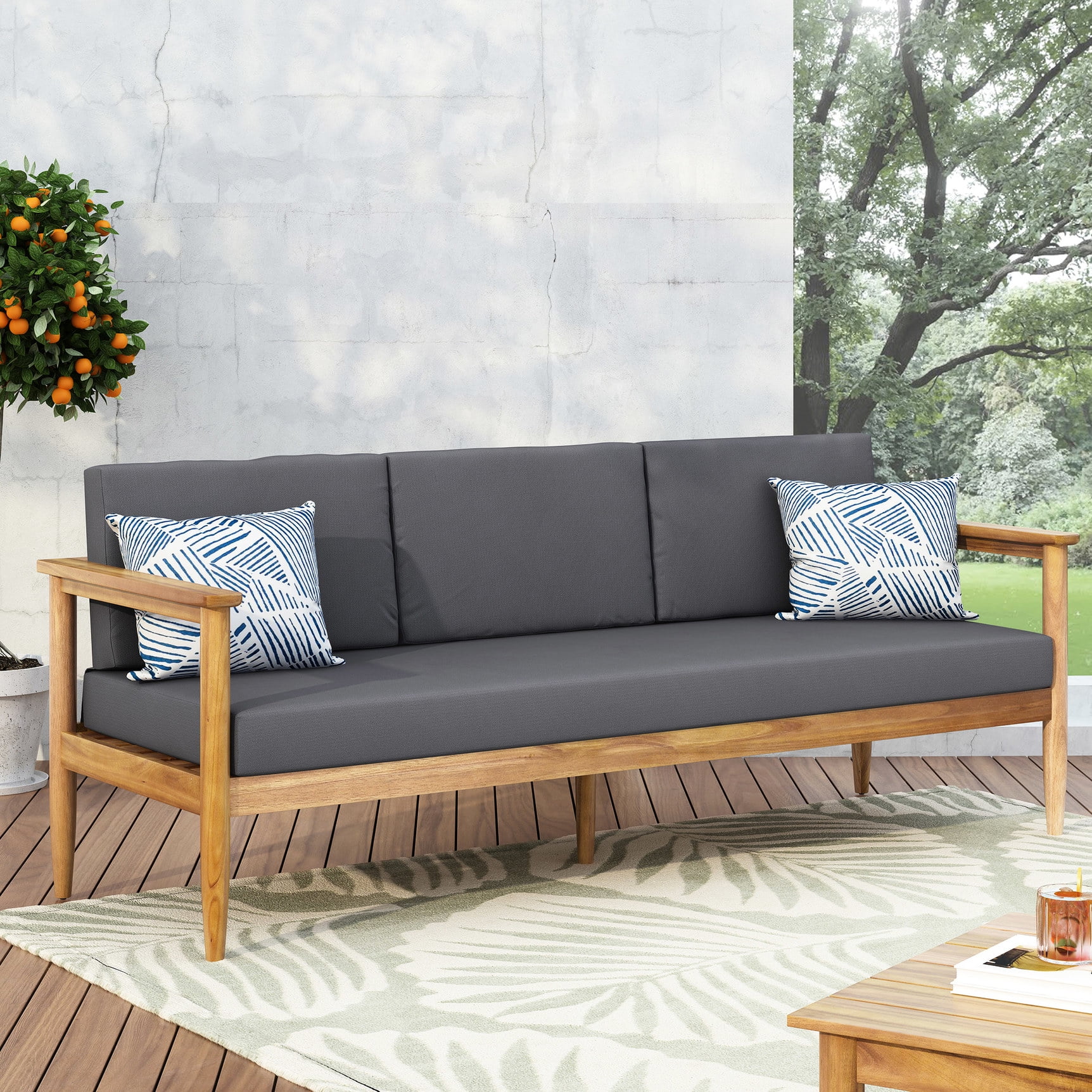 Acacia Wood Strength / RV Patio / Robust 3 - Seater - Walmart.com
