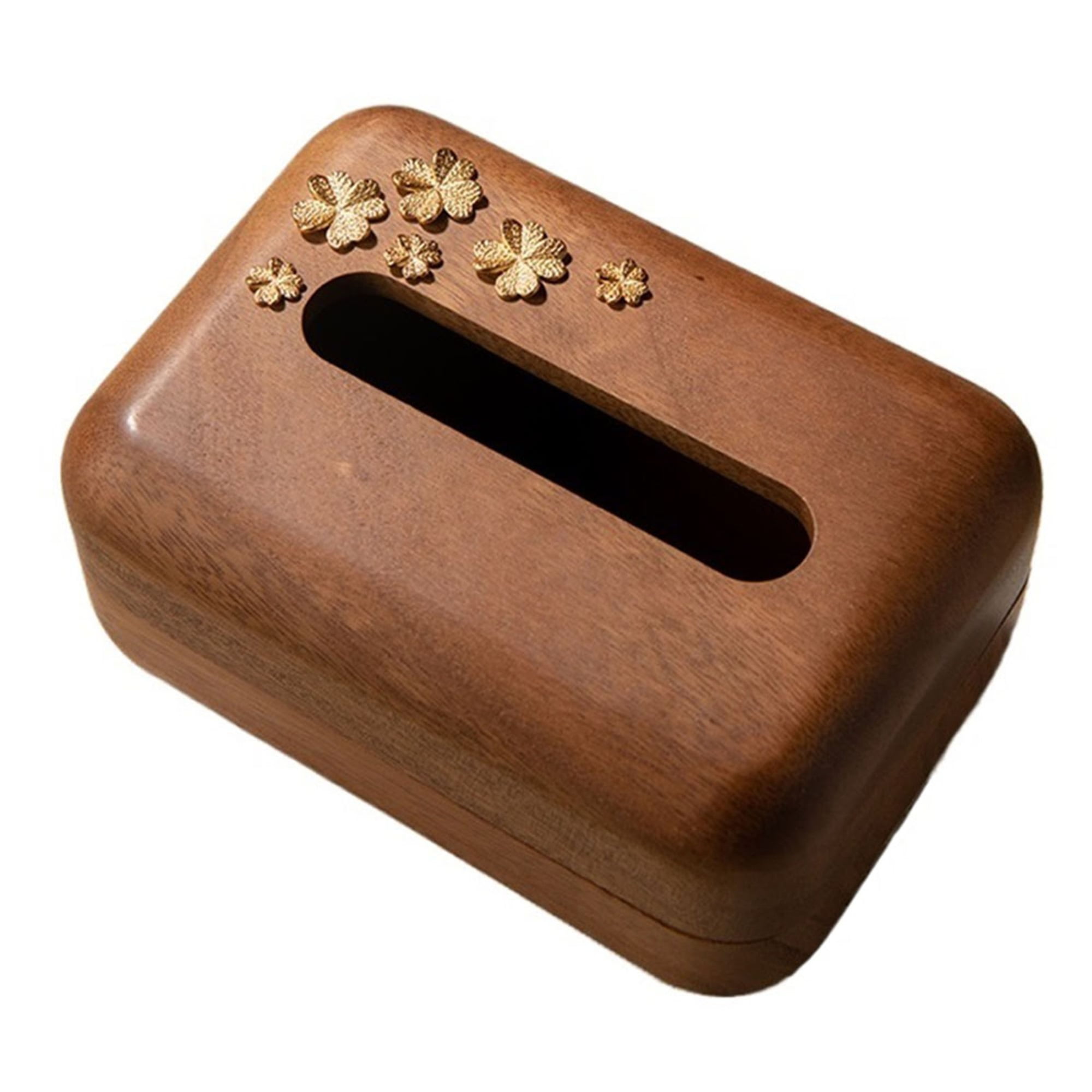 Acacia Wood Tissue Box Cover, Tissue Box Holder Rectangular for ...