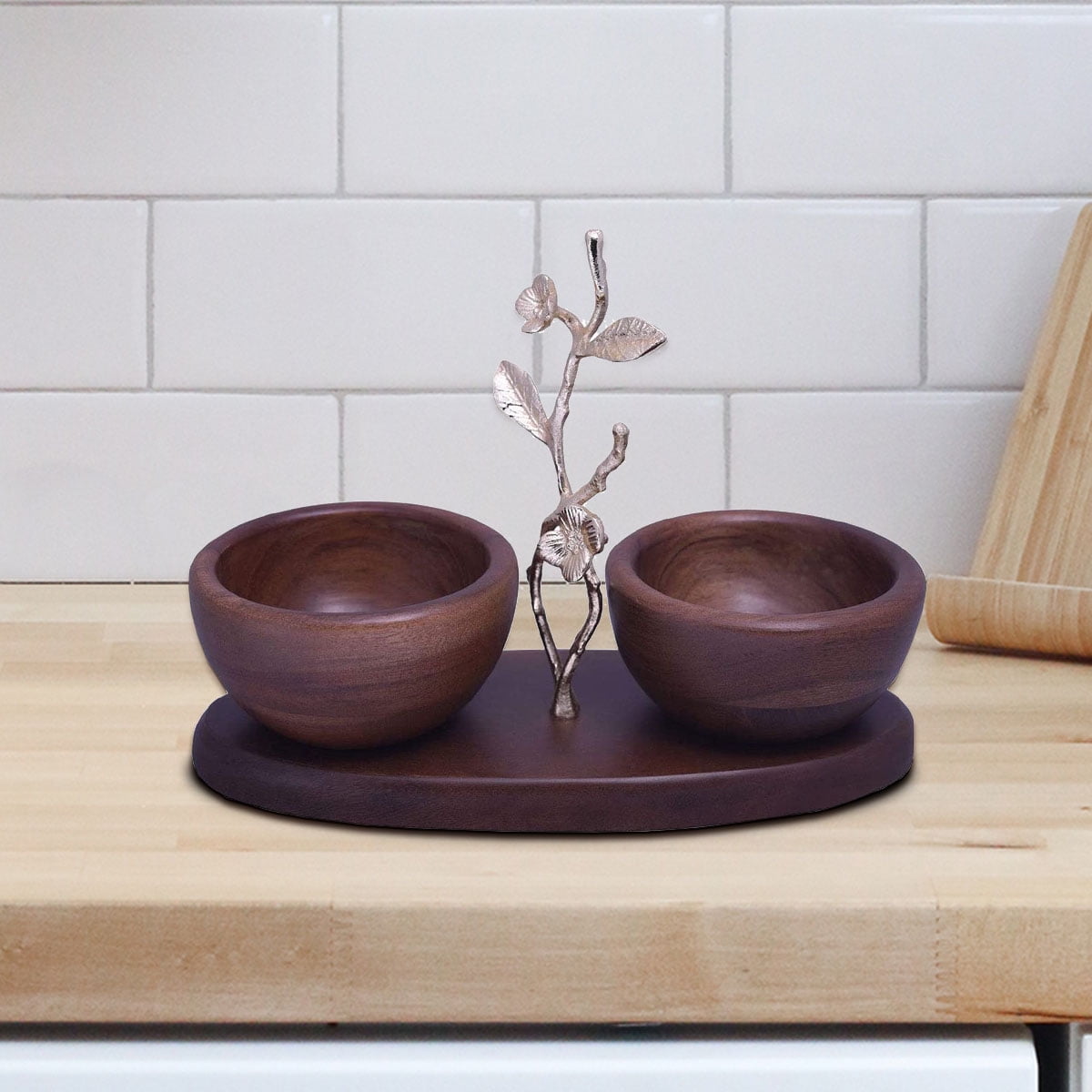 Acacia Wood Two Nut Bowls - Walmart.com