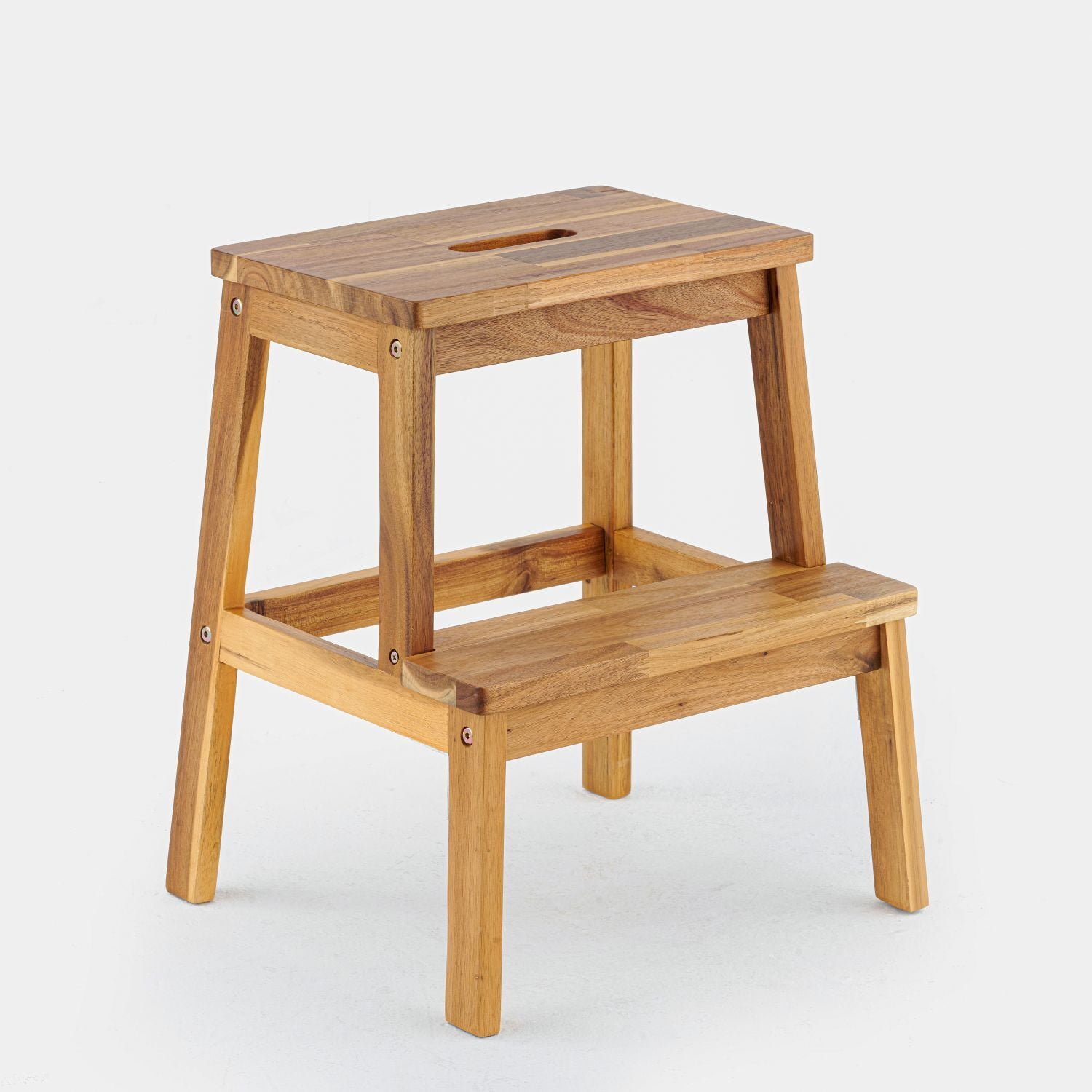Acacia Wood Two Steps Stool Small Size Rectangle Top Best Ideas For ...