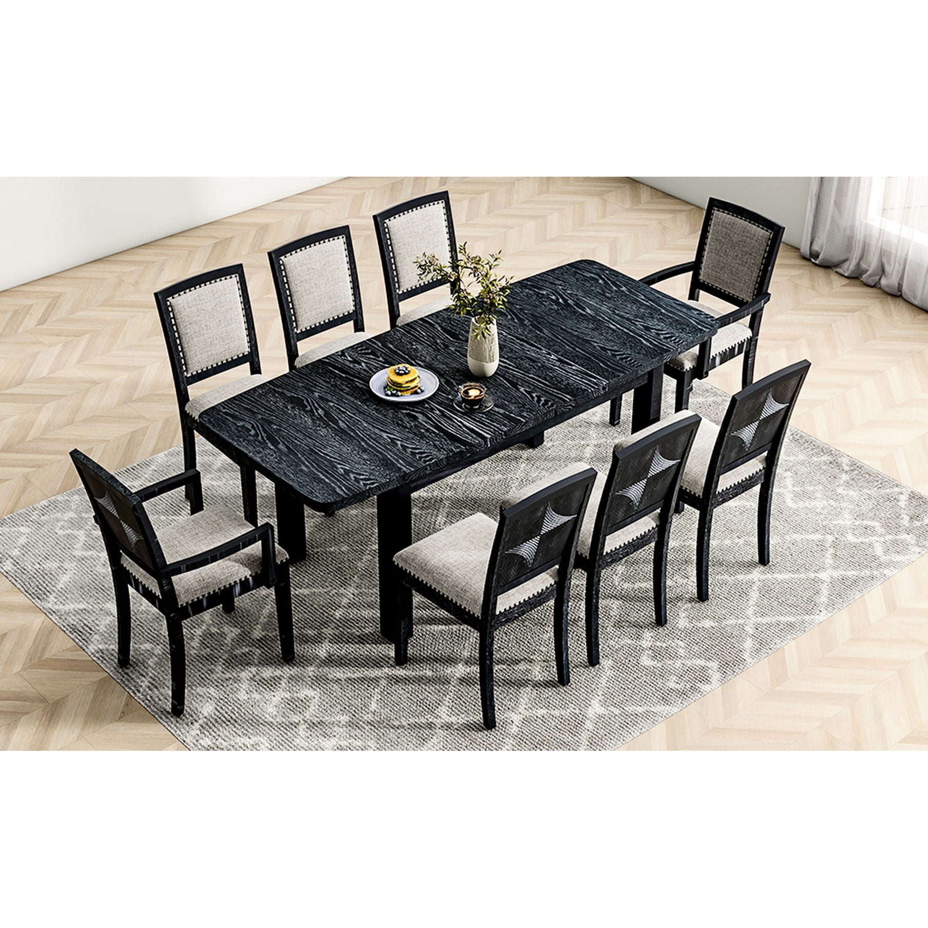 Acacia Wood Veneer - Extendable Table Feature - Weekend Dining ...