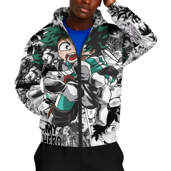 Academia Boku No Hero Teen Sweatshirts Zipper Hoodies Jacket Coat With ...