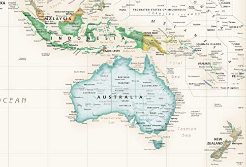 Academia Maps Large 53 x 36 Executive World Map Wall Decal | Easy to ...