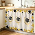 Academic Cap Diploma Cabinet Curtain 28"W x 51"L, Modern Graduation ...