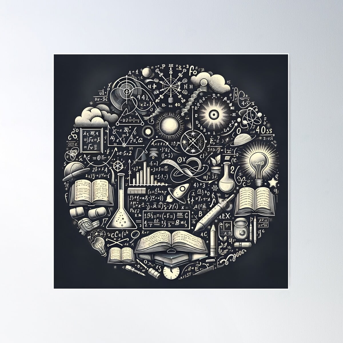 "Academic Essence: Exploring Knowledge" Poster Wall Art, Modern Wall ...
