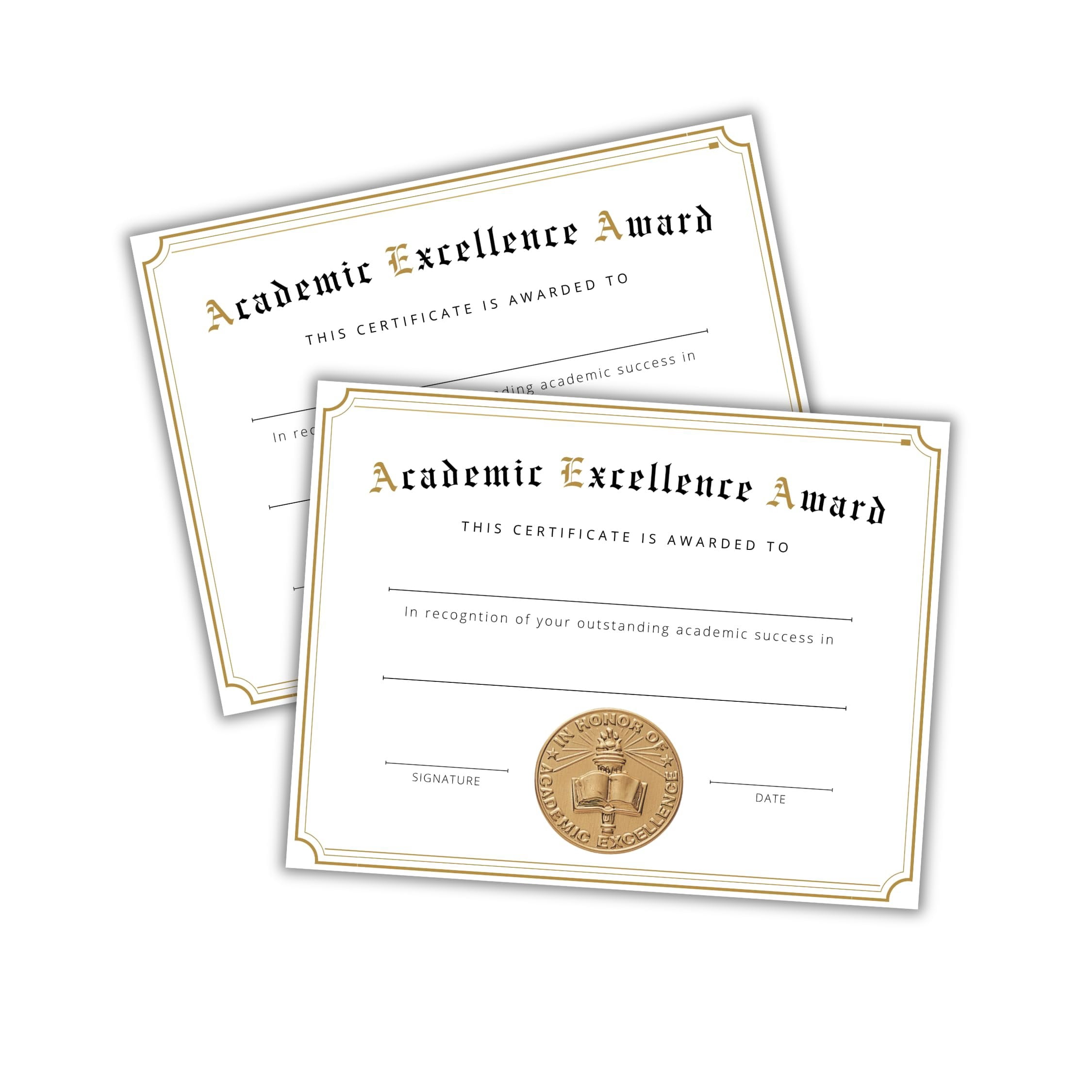Academic Excellence Award Certificate 30pk 8.5x11 GPA Honors Graduation ...
