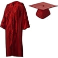 Academic Graduation Cap and Gown Shiny Maroon in Size 33 (3'10" - 4'1 ...