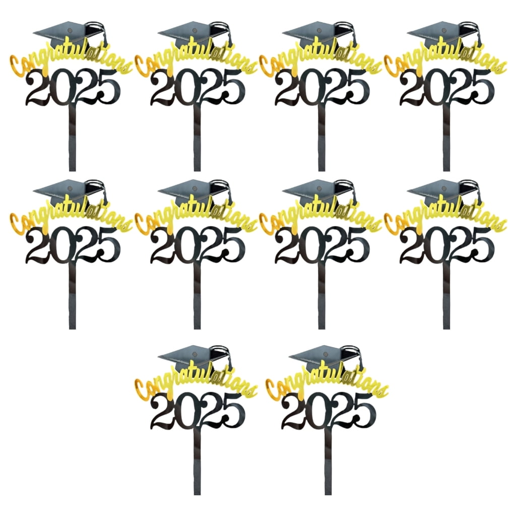 Academic Hat Cake Toppers for Dessert Table Party Theme Arrangements ...