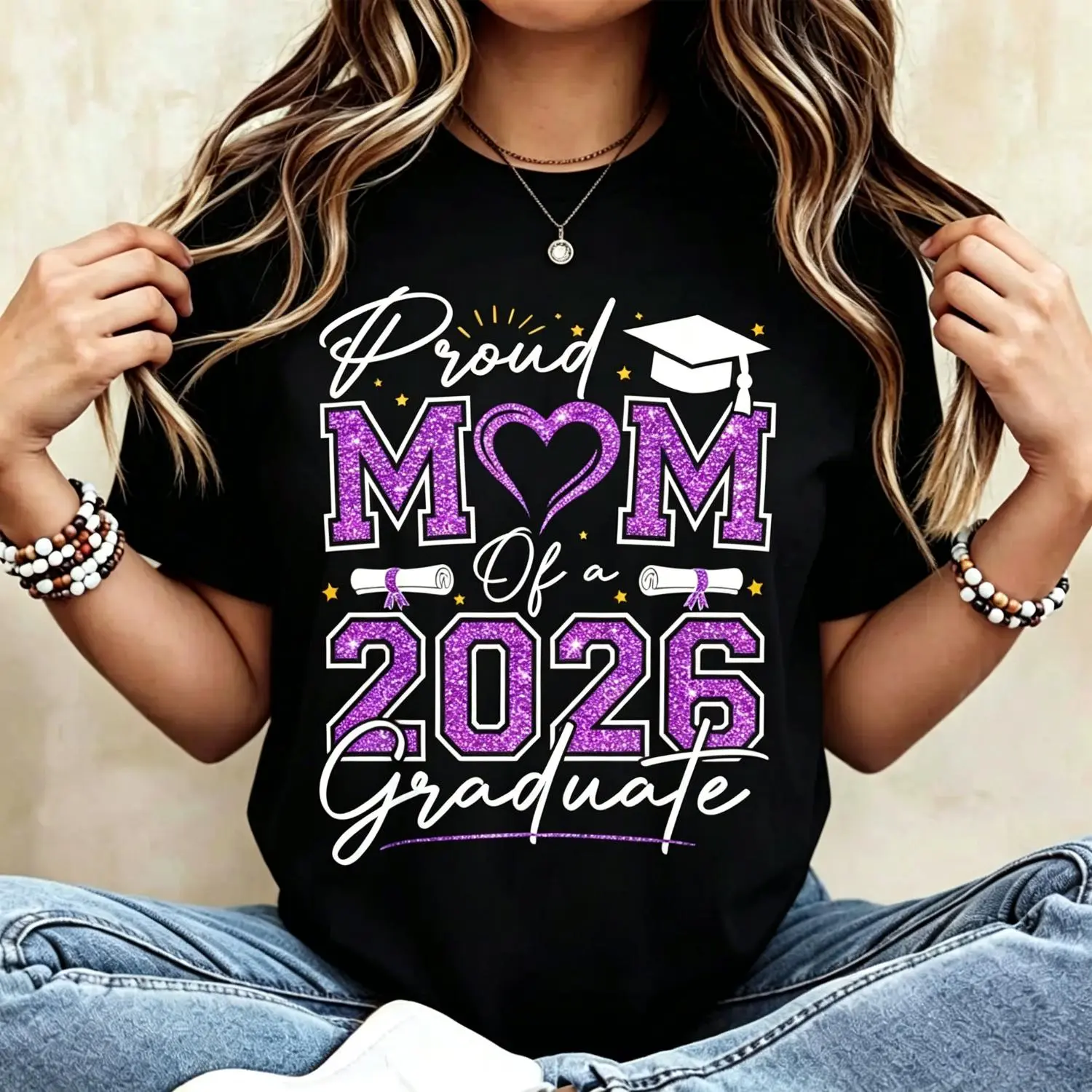 Academic Honor Casual Crew Neck Shirt, Blue Graduation Element Proud ...