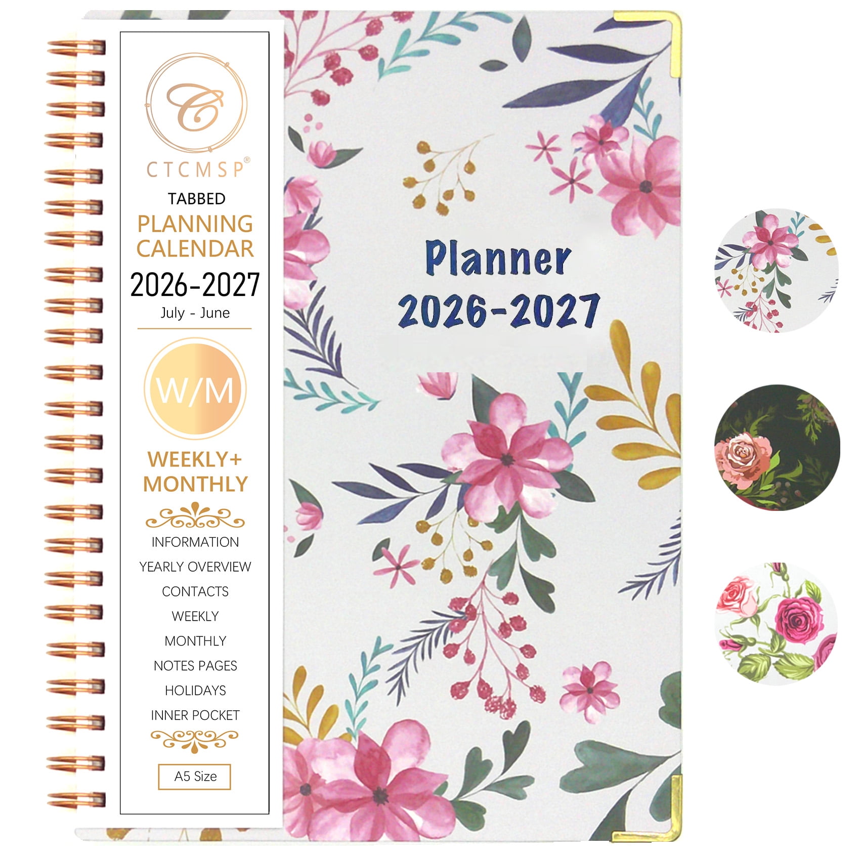 Academic Planner 2026-2027 Calendar Notebook(Jul.2026-Jun.2027,6.3"x8.5 ...