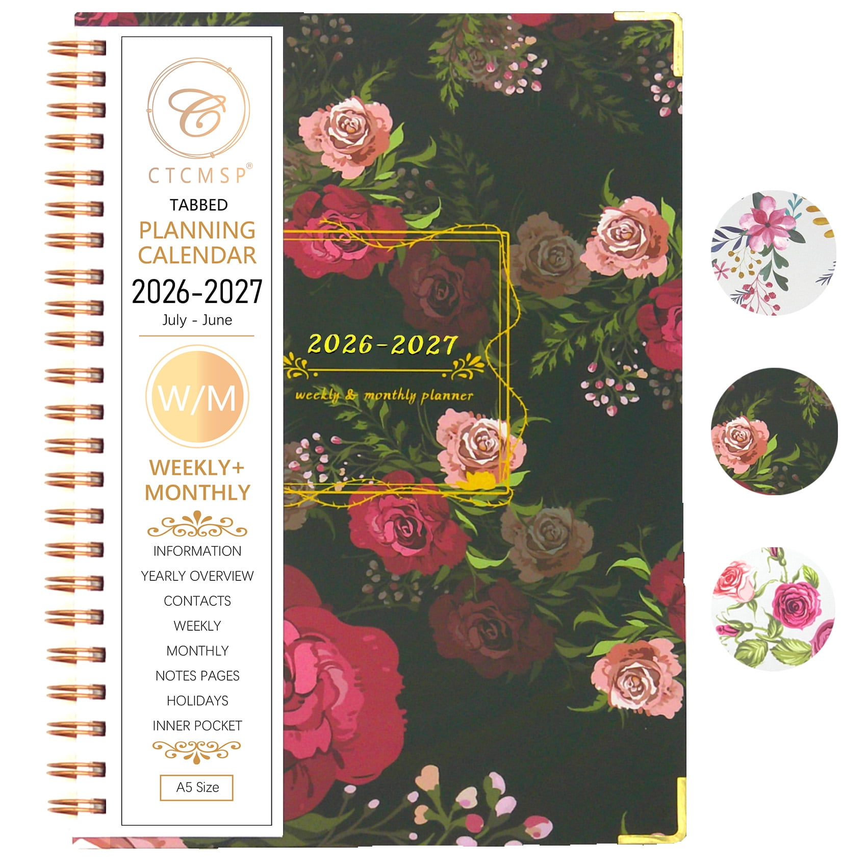 Academic Planner 2026-2027 Calendar Notebook(Jul.2026-Jun.2027,6.3"x8.5 ...